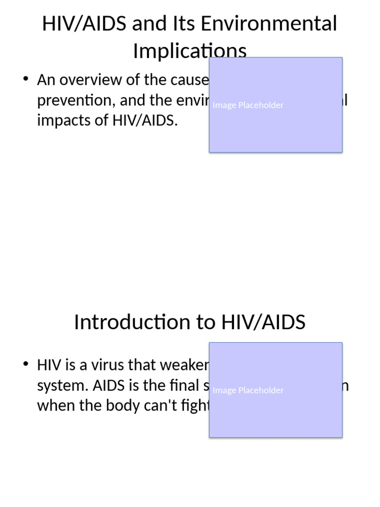 HIV AIDS Presentation With Design | PDF
