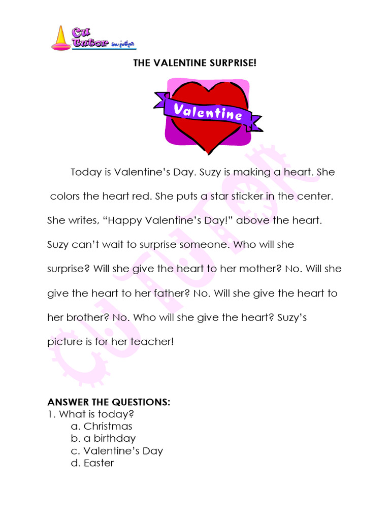 The Valentine Surprise! | PDF