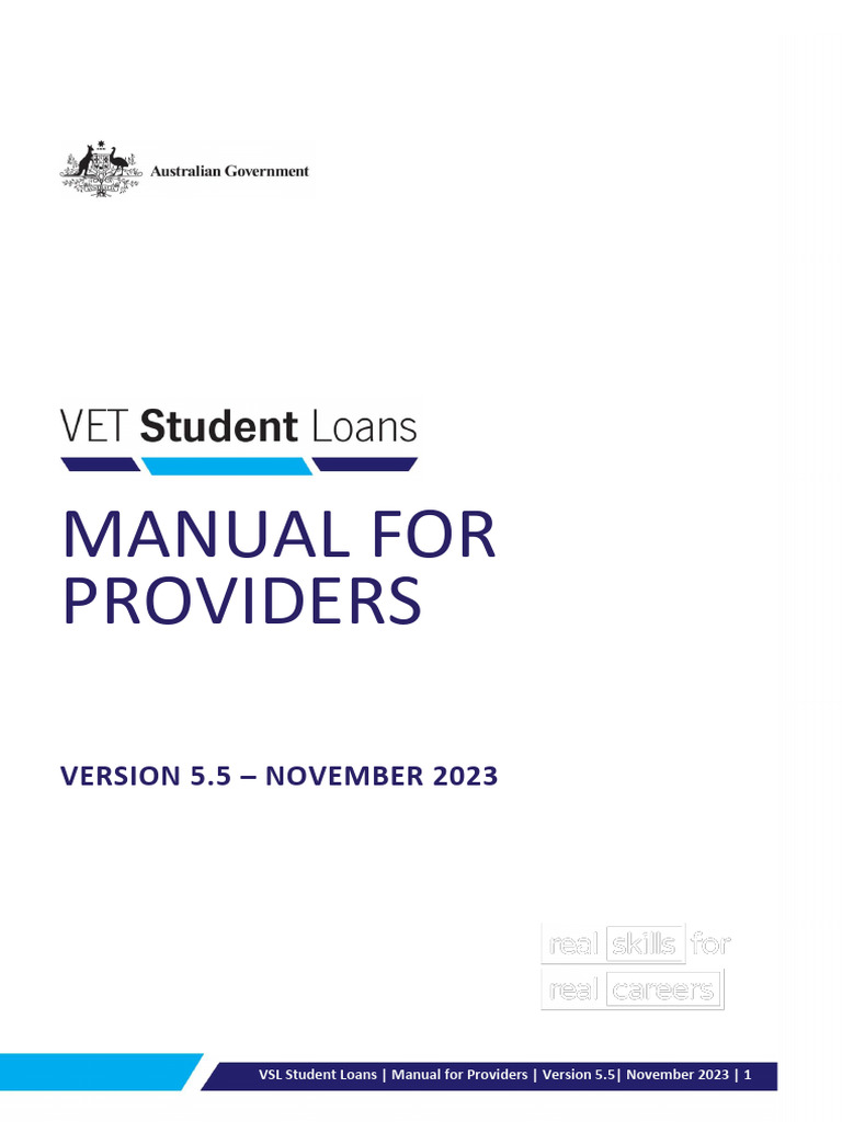 VSL Manual For Providers v5.5 | PDF | Vocational Education | Student Loan