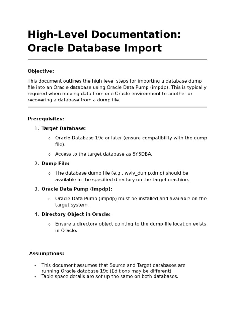 High - Level Documentation - Production Data Dump | PDF | Databases | Computer File