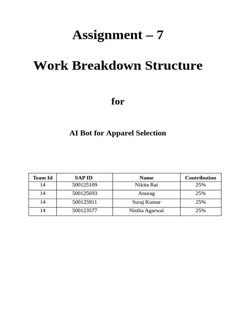14 Assignment7 WBS | PDF