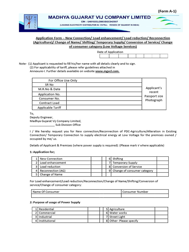 Application For Load Change | PDF | Identity Document | Deed