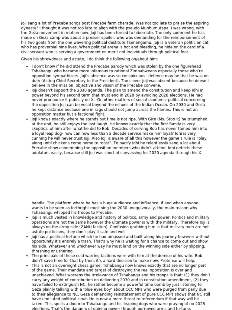 Joji Sang a Lot of Precabe Songs Post Precabe Farm Charade | PDF