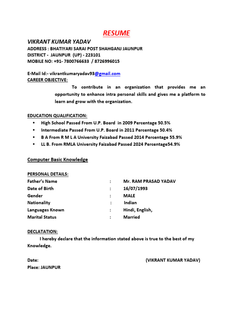 Vikrant Kumar Yadav | PDF