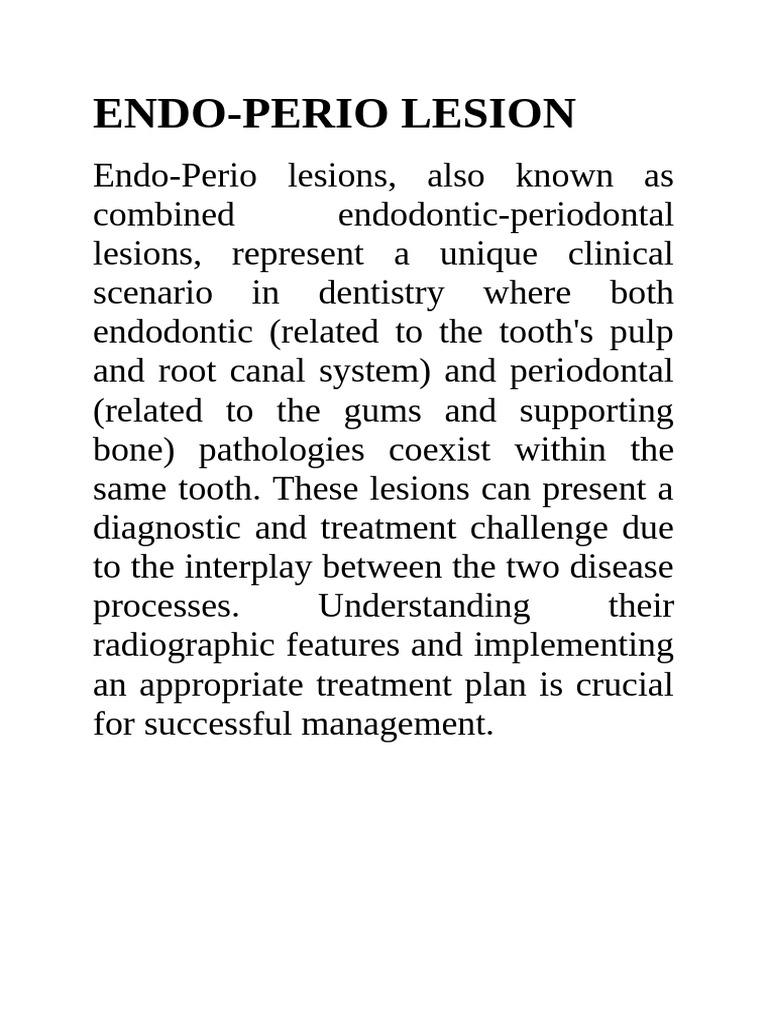 Case Presentation 3 ENDO PERIO LESION | PDF | Periodontology | Clinical ...