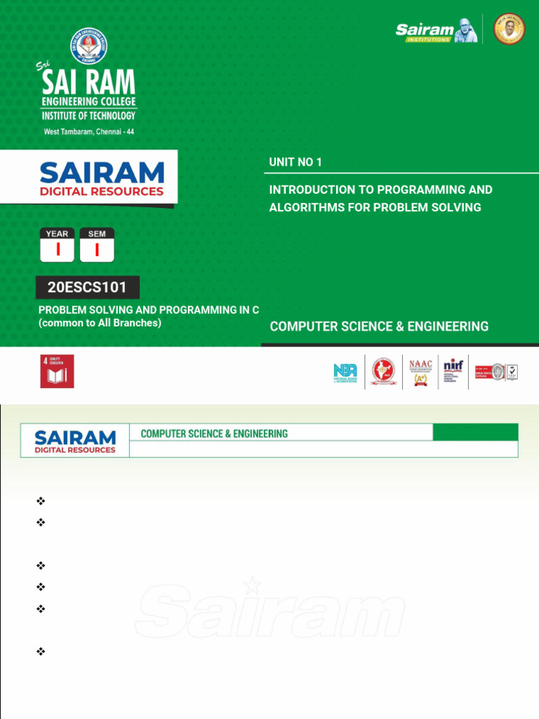 Unit I Full Notes Pspc Ppt Slides Pdf Computer Programming Programming Paradigms