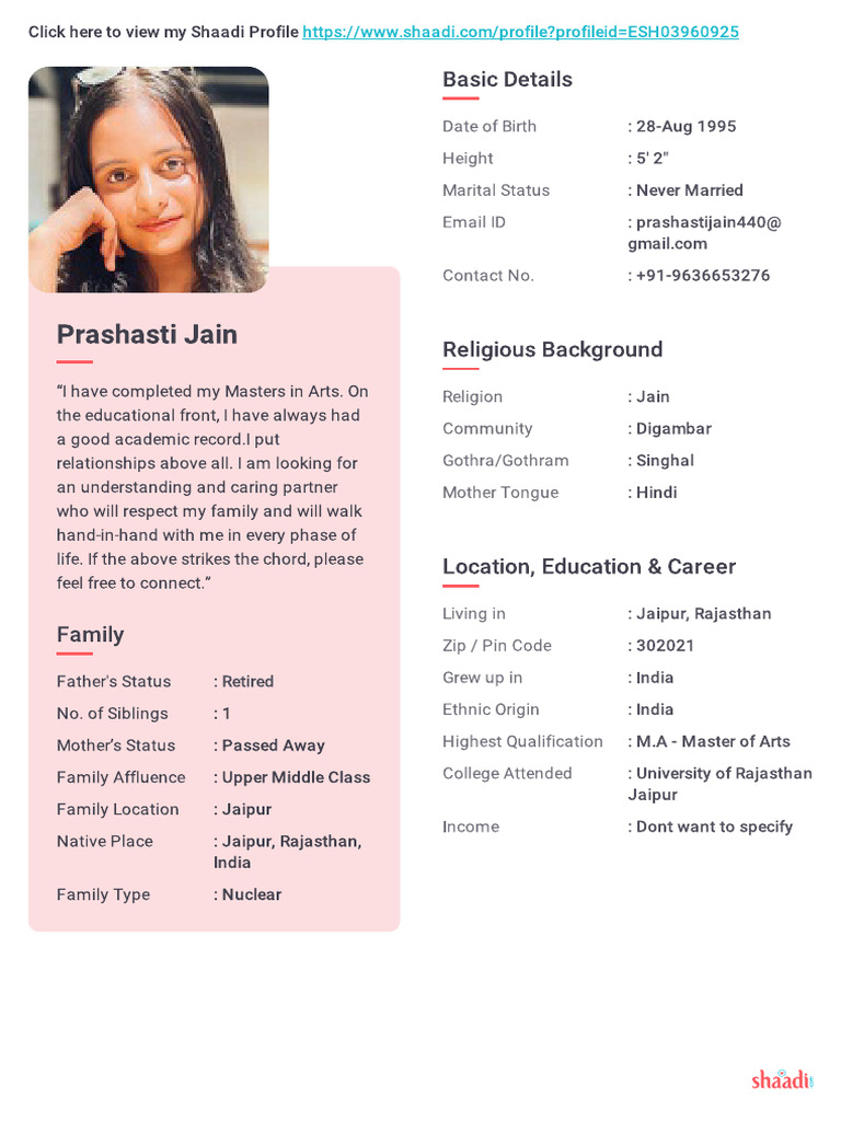 Prashasti-Biodata 240303 201151 | PDF