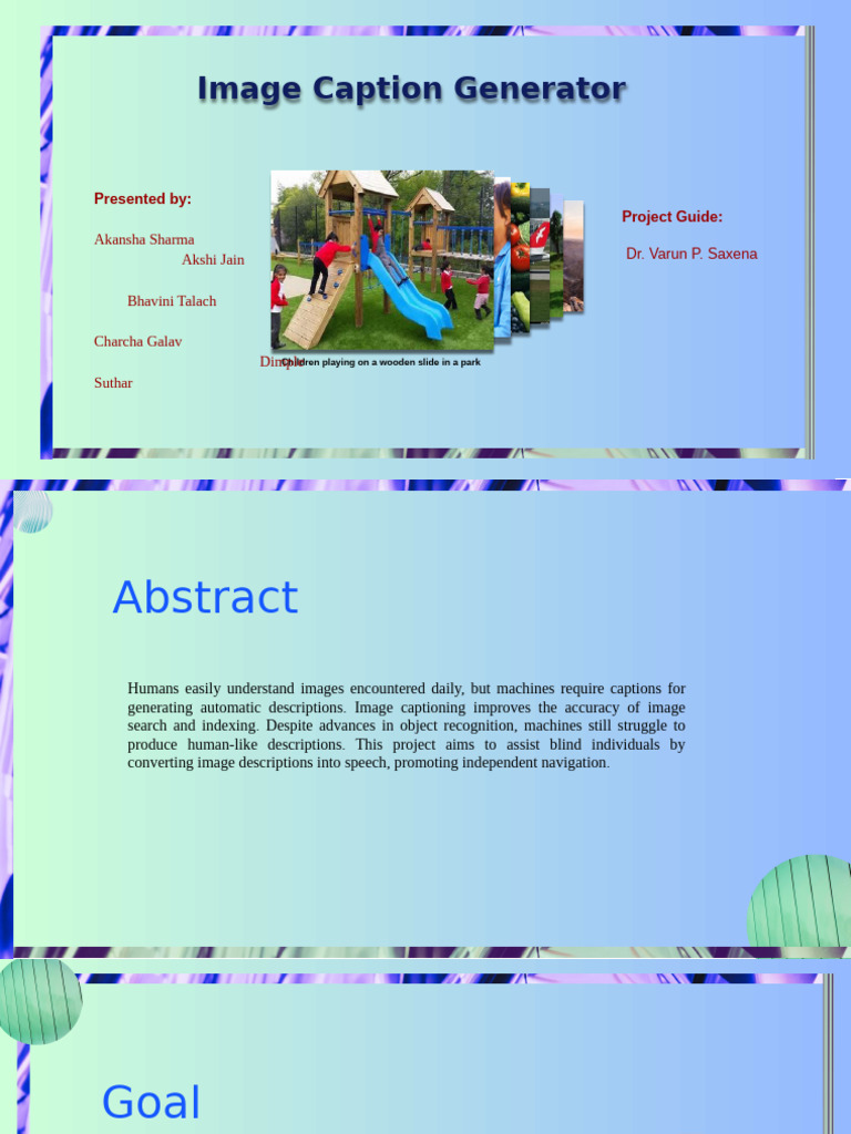 Image Caption Generator | PDF | Deep Learning | Computer Vision