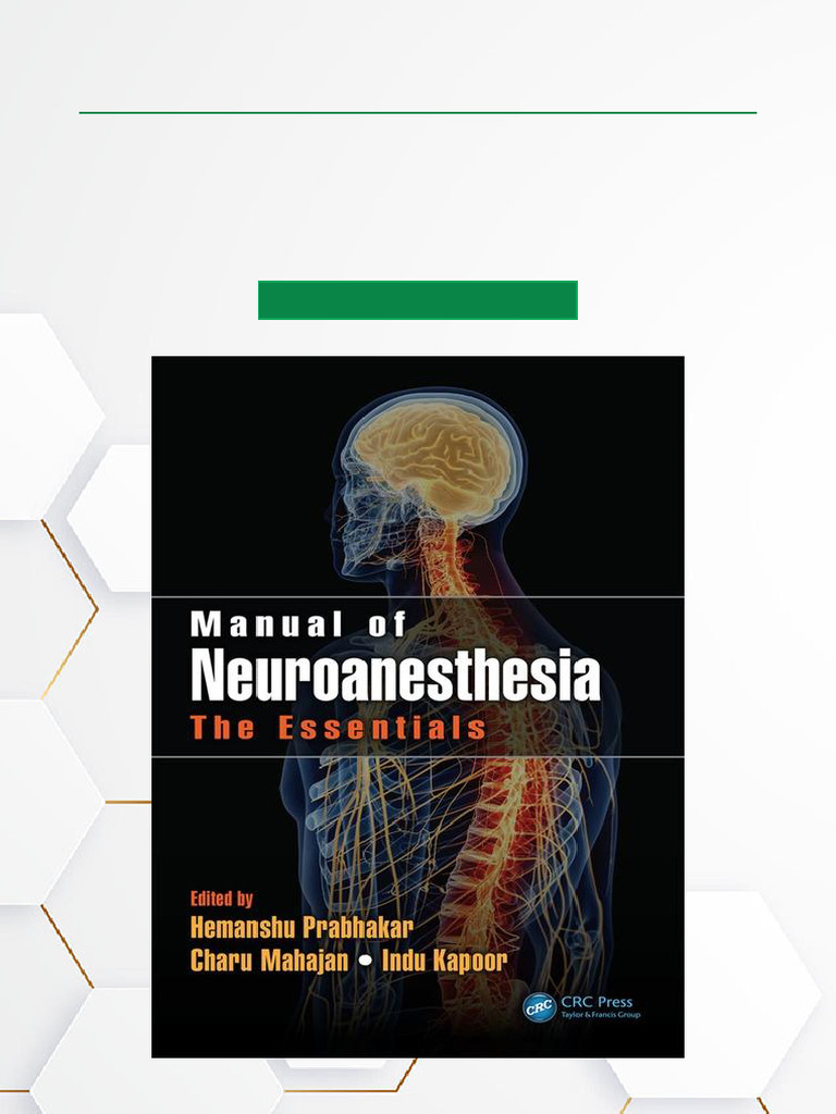 Discover Manual of Neuroanesthesia The Essentials - 1st Edition Updated ...