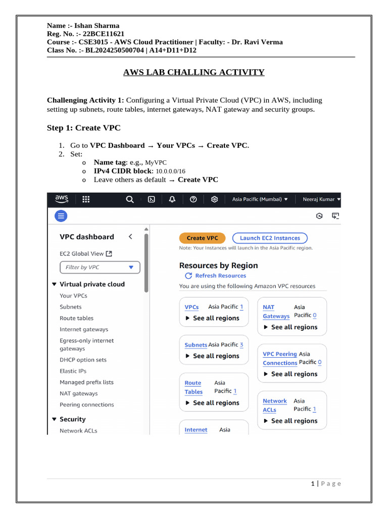 AWS Cloud Practitioner Lab Guide | PDF | Computer Networking | Computing