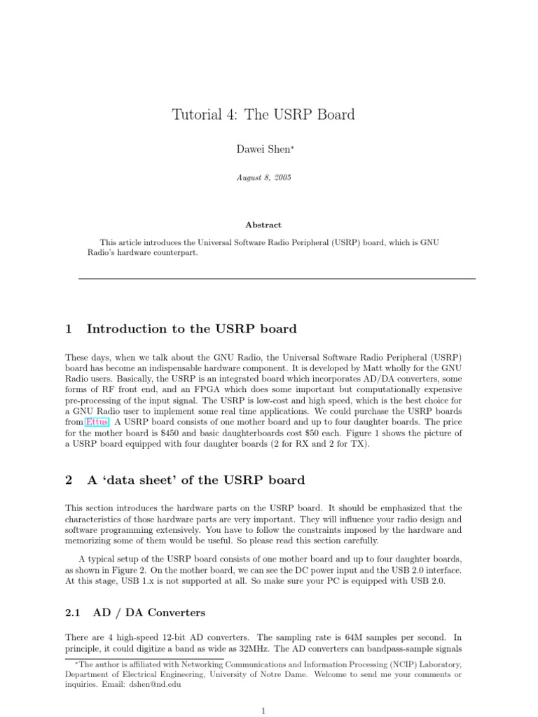 Overview of the USRP Board | PDF | Teaching Methods & Materials | Computers