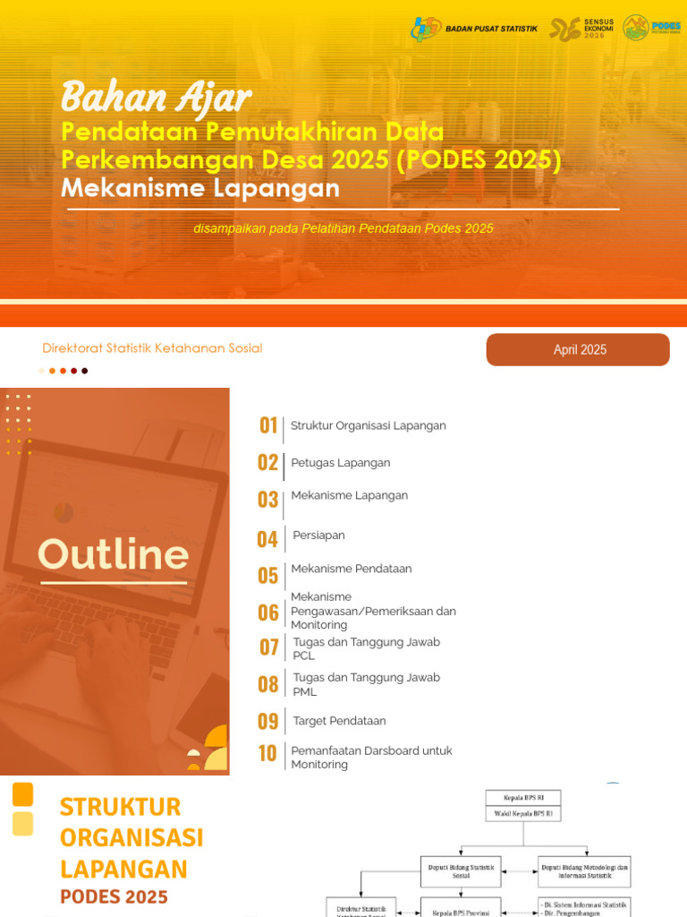 Panduan Pendataan PODES 2025 | PDF