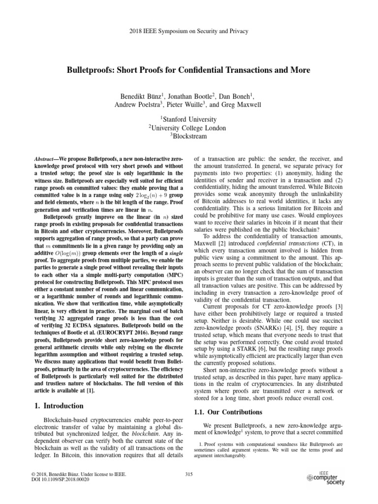 Bulletproofs_Short_Proofs_for_Confidential_Transactions_and_More | PDF | Mathematics