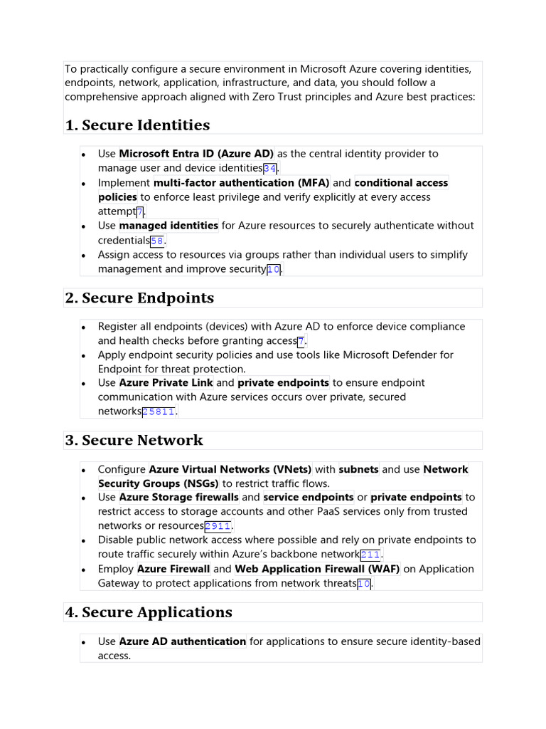 A Secure Environment in Microsoft Azure Covering Identities | PDF ...