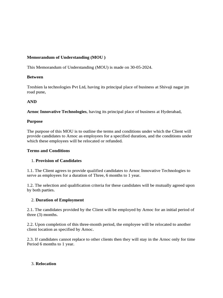 Mou Clients For Suraj Pune. | PDF | Mediation | Business