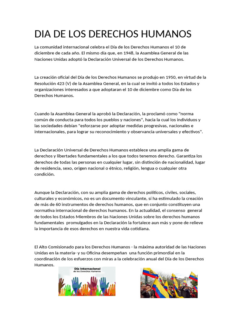 Dia de Los Derechos Humanos | PDF