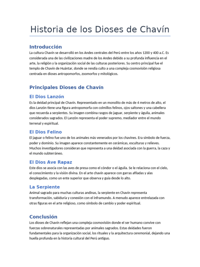 Dioses Chavin | PDF