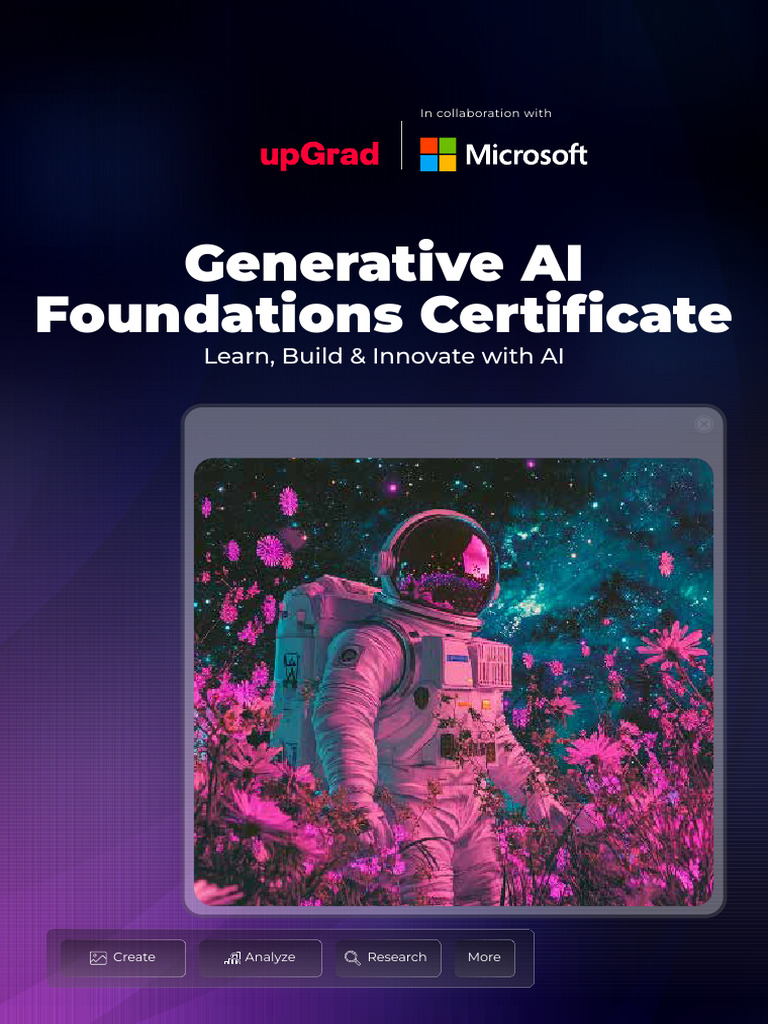 Generative AI Foundations Certificate Brochure | PDF | Artificial Intelligence | Intelligence ...