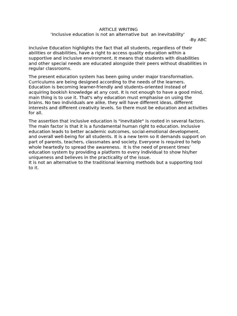 Article Writing | PDF