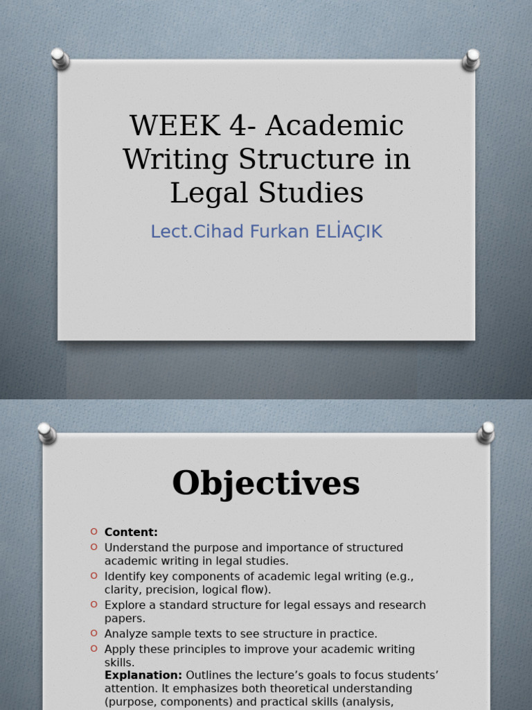 WEEK 4-Academic Writing Structure in Legal Studies | PDF | Critical ...