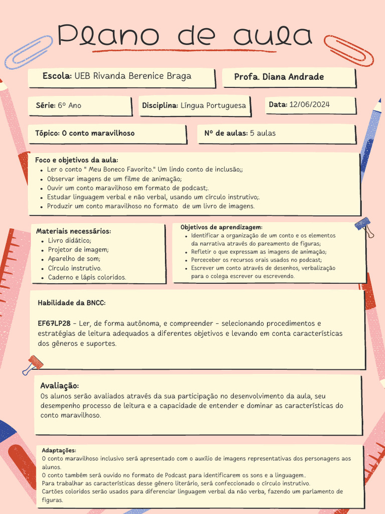 Plano de Aula (2) Adaptado | PDF