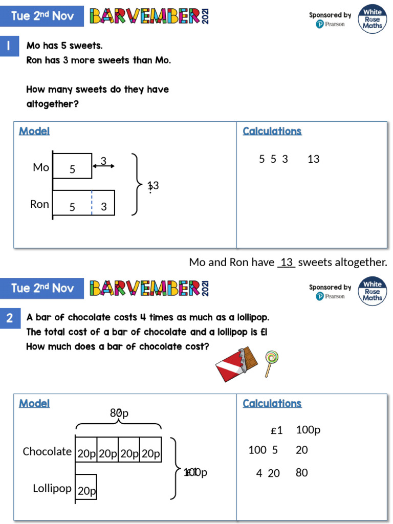 Barvember Solutions Tuesday 2nd November 2021 | PDF