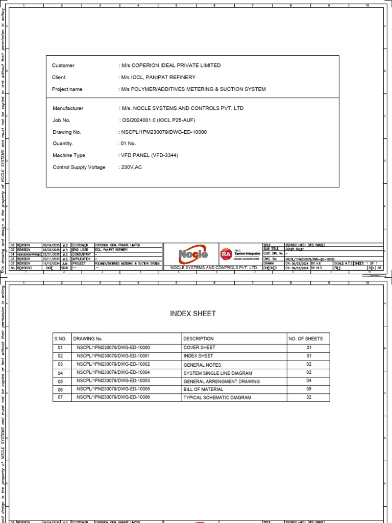 VFD Panel - R06.2 | PDF | Electrical Wiring | Equipment