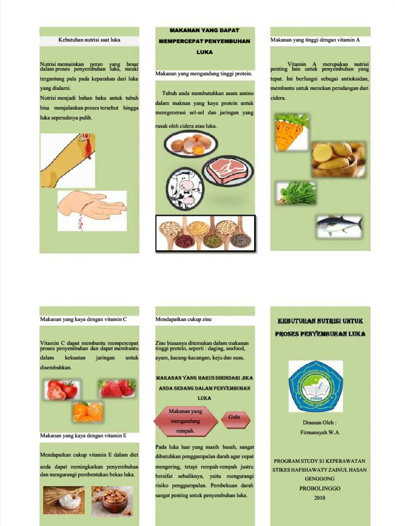 PDF Leaflet Nutrisi Luka Compress | PDF