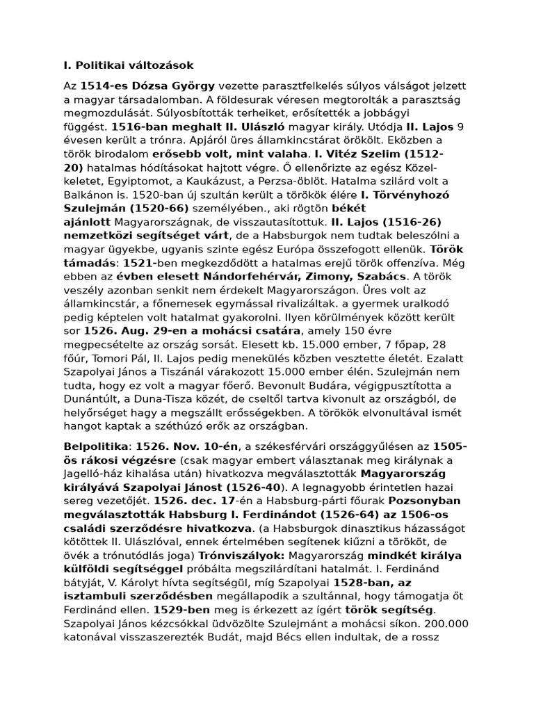 A Középkori Magyar Állam Bukása (Hosszú) | PDF