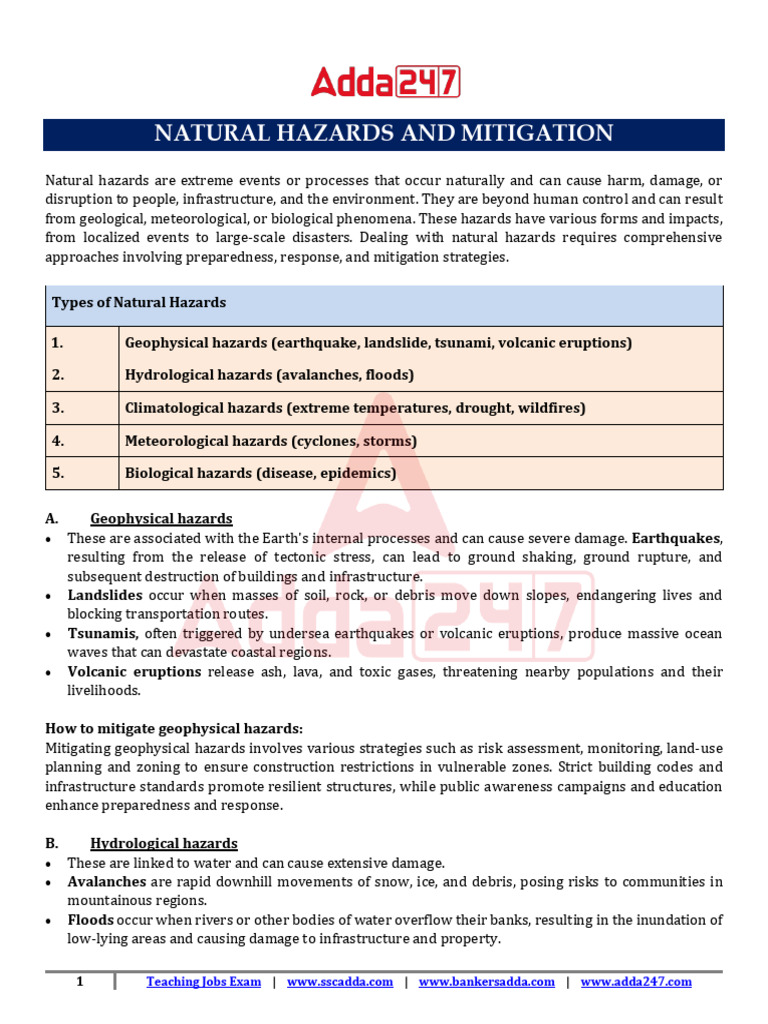 Natural Hazards and Mitigation | PDF | Natural Disasters | Flood