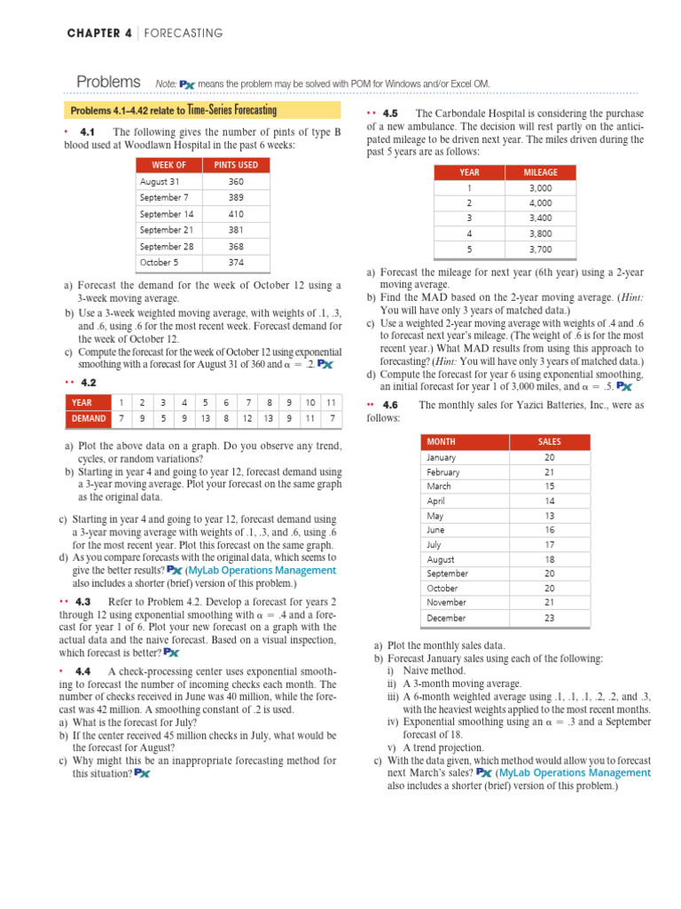 Ch4 Forecasting - Problems (1) - 1 | PDF | Forecasting | Coefficient Of Determination