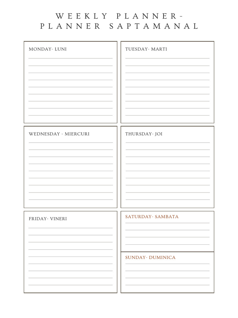 Ivory Simple Minimal Modern Weekly Planner A4 Document-1 | PDF