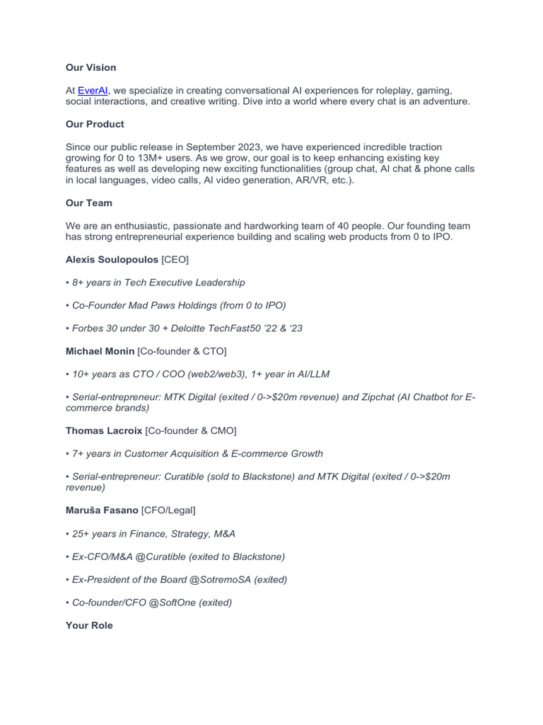 EverAI ROR Frontend JD (Hyphen) | PDF | Computing