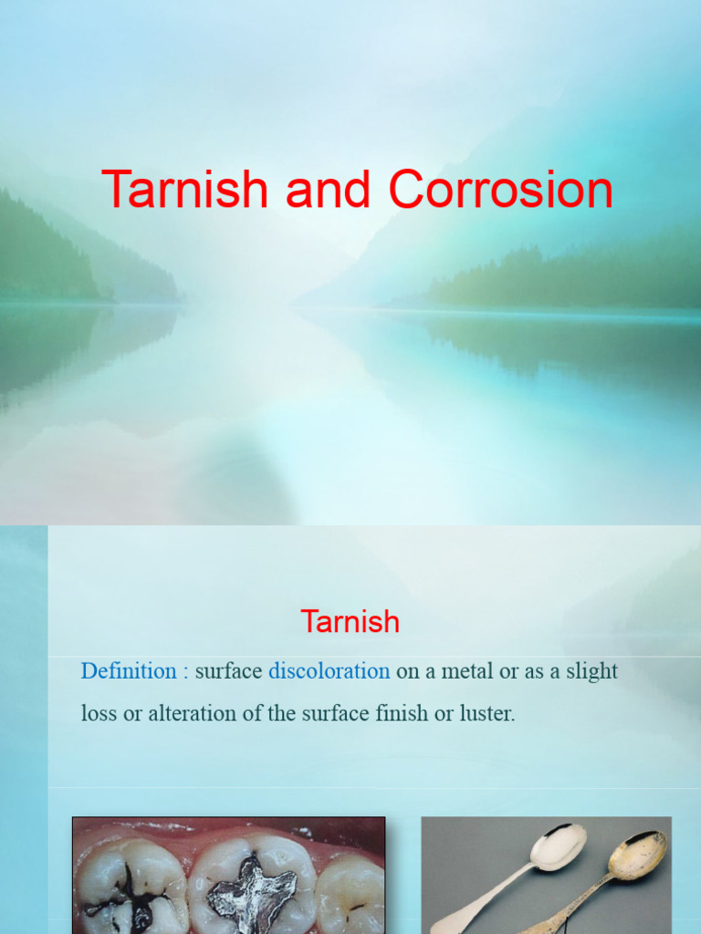 Tarnish and Corrosion.pptx | PDF | Corrosion | Anode