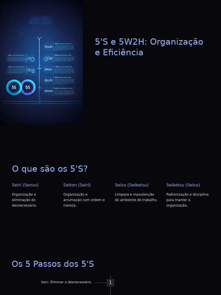5S e 5W2H Organizacao e Eficiencia | PDF