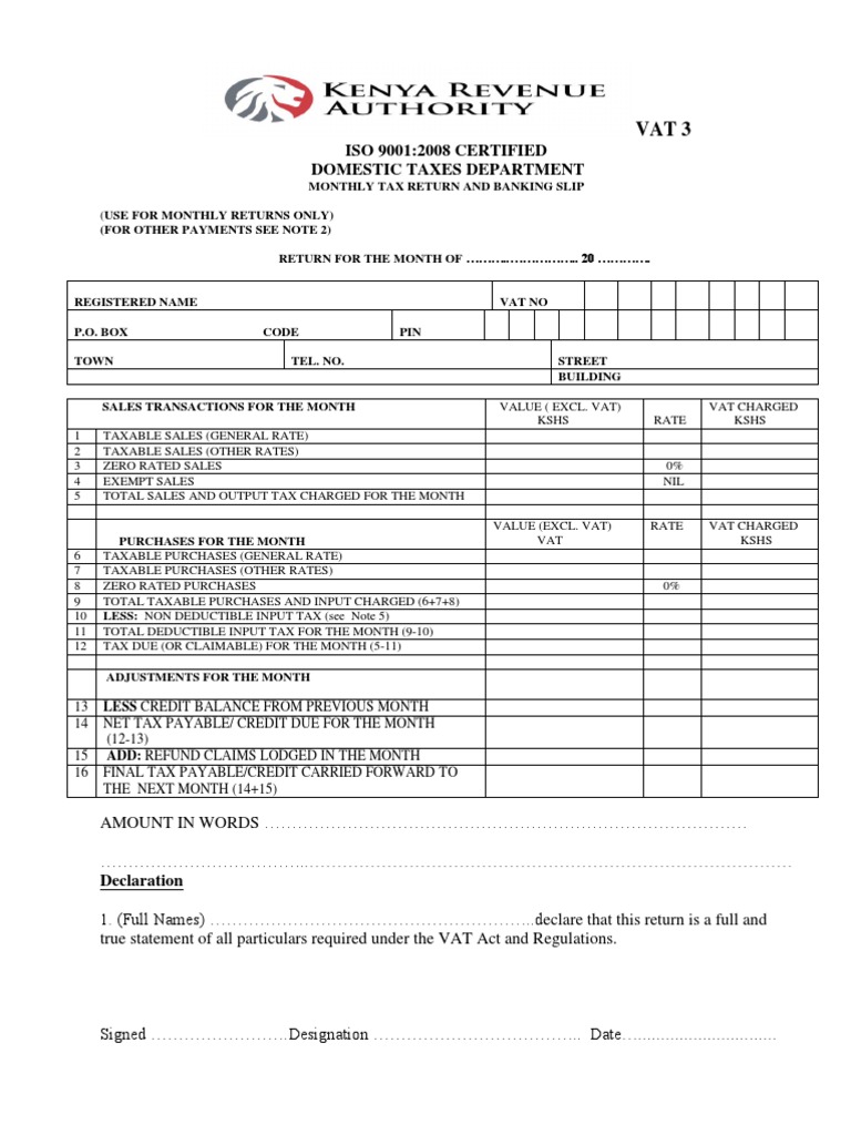 Vat3 Form | PDF | Value Added Tax | Public Finance