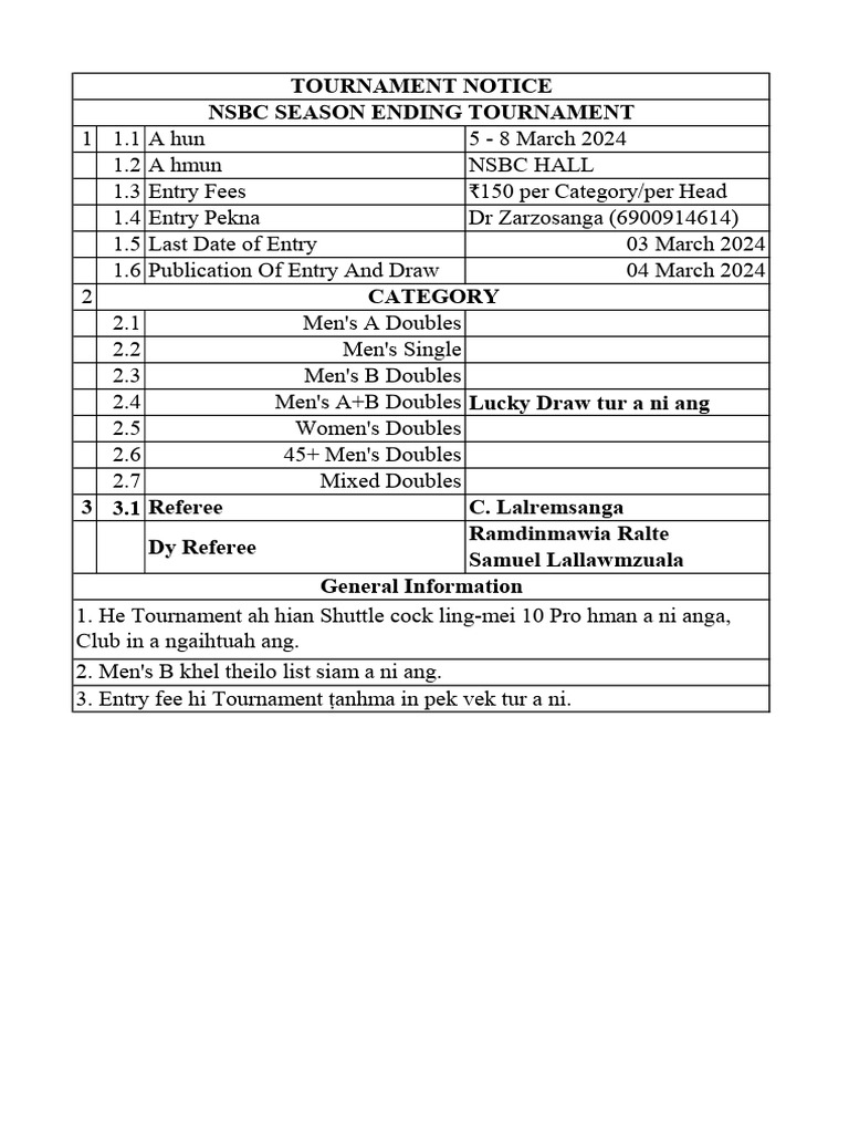 2024 Season Ending March | PDF