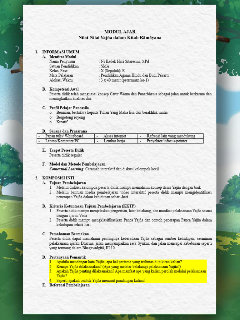 MODUL AJAR_WORKSHOP_1_rev | PDF