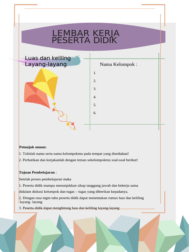 Luas dan Keliling Layang-Layang | PDF