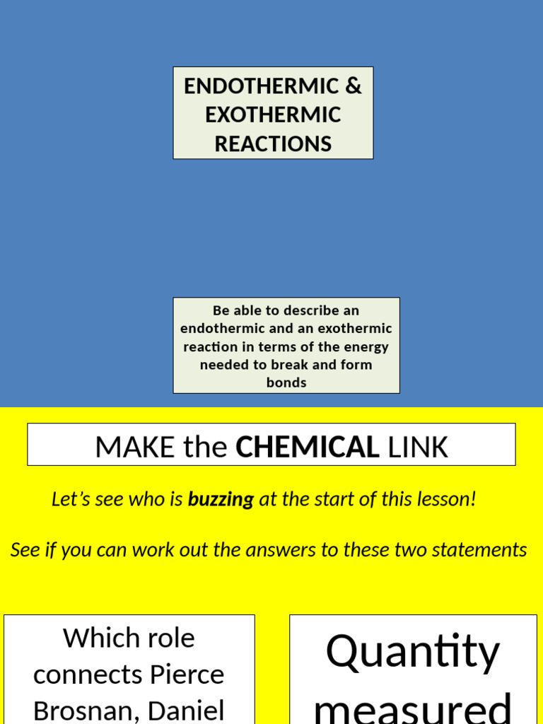 Endothermic Exothermic Reactions CANVAS | PDF | Chemical Reactions ...