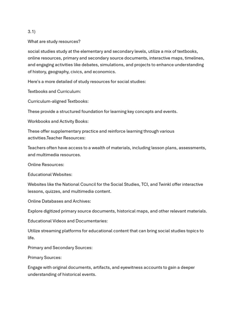 Socail Studies Chapter 3 | PDF | Teachers | Pedagogy