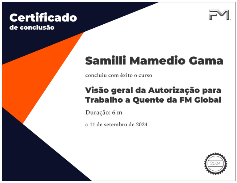 Visão Geral Da Autorização para Trabalho A Quente Da FM Global | PDF