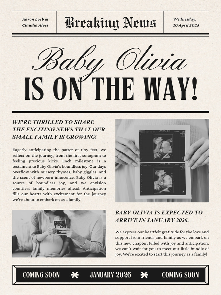Newspaper Announcement Poster | PDF