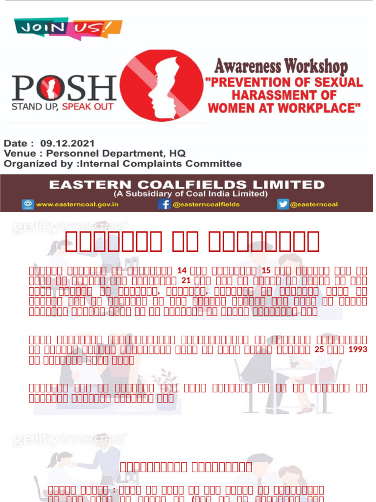 Presentation On POSH | PDF