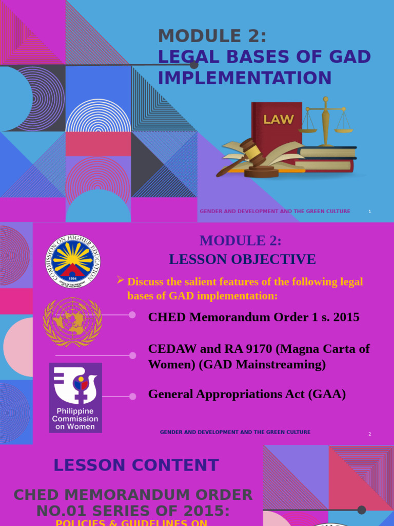 2.1 PPT Module 2 Legal Basis of GAD | PDF | Convention On The ...