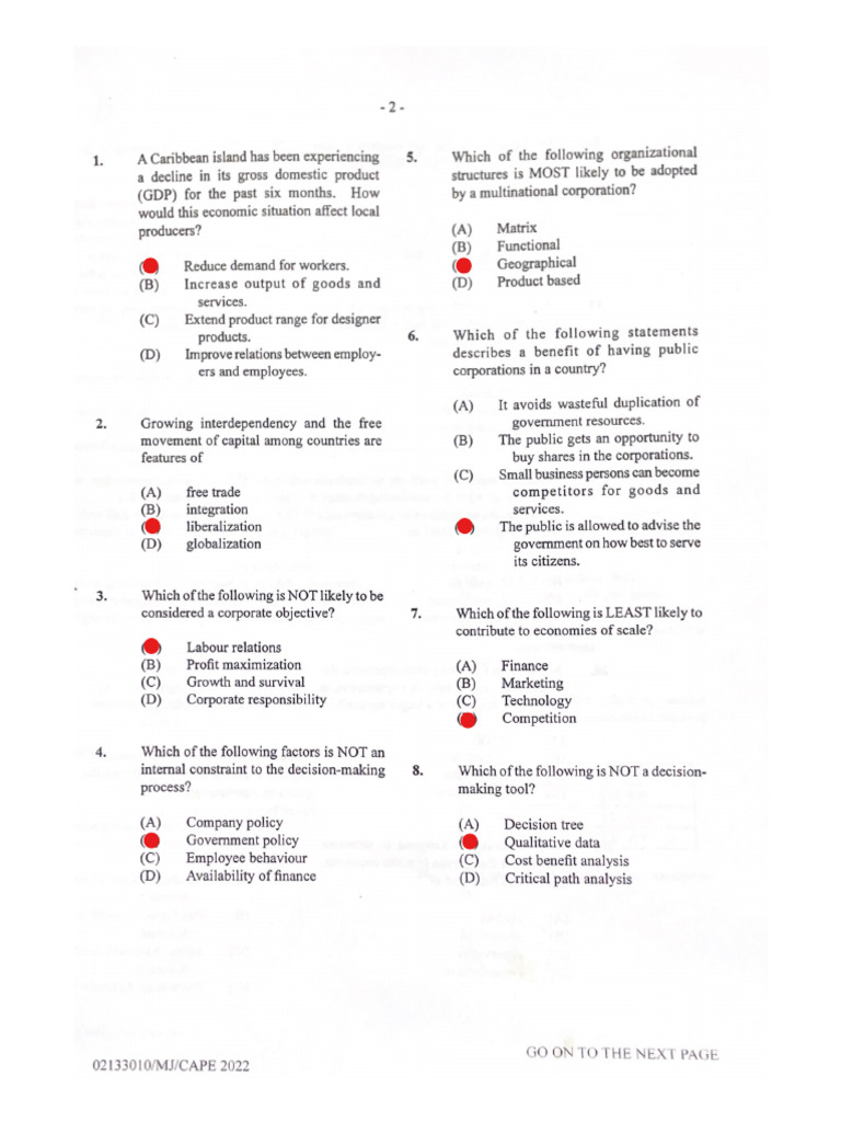 Sols 2022 MOB Unit 1 P1 | PDF