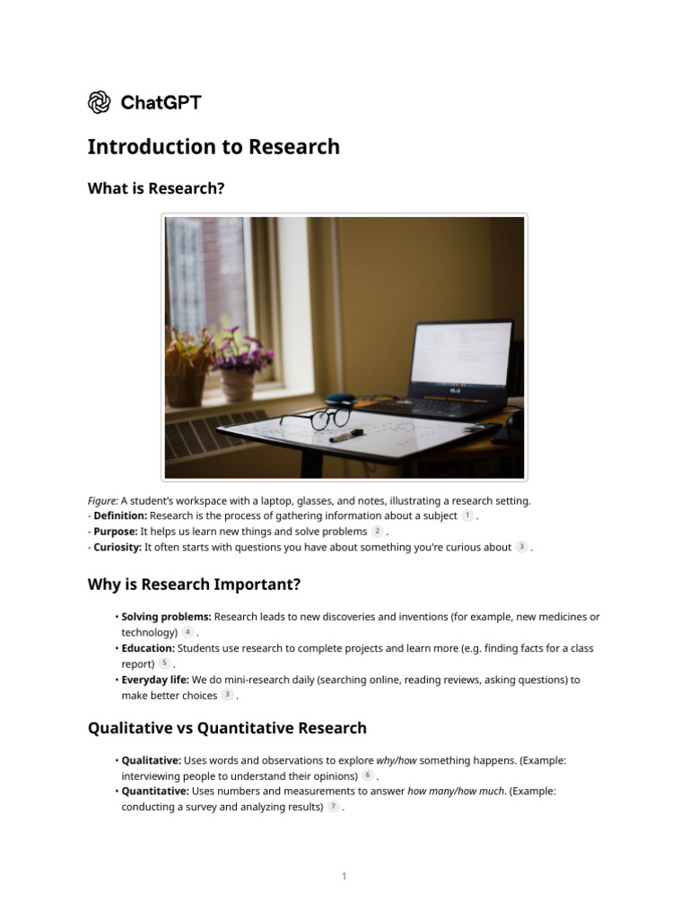 Introduction To Research | PDF | Libraries | Qualitative Research