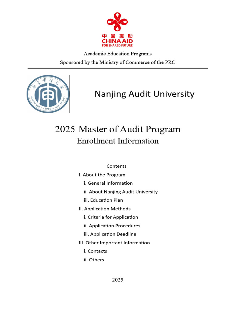 2025 Master of Audit Program Details | PDF | Thesis | Academic Degree