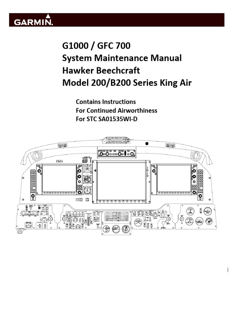 G1000/GFC 700 Maintenance Manual | PDF | Aviation | Aircraft