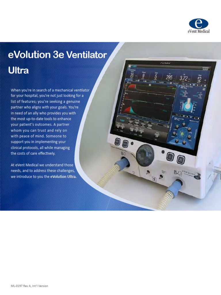 ML 0197 Brochure EVolution Ultra Rev A | PDF | Pulmonology | Respiration